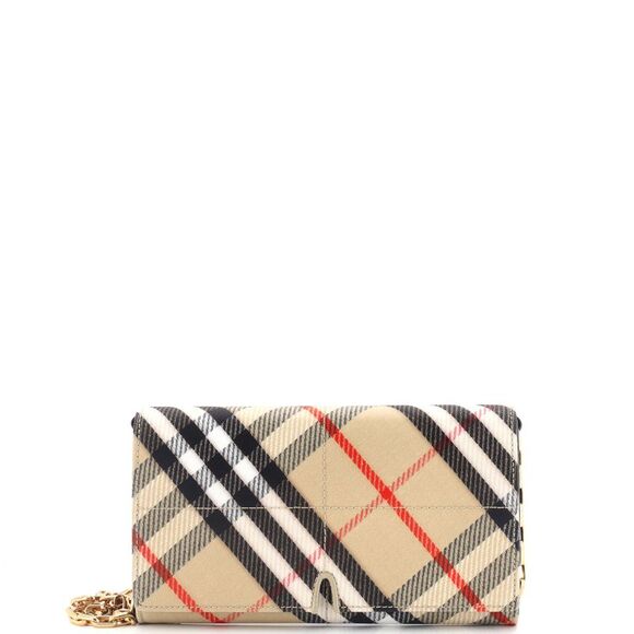 Burberry | Bags | Burberry Snip Chain Bag House Check Canvas Mini ...
